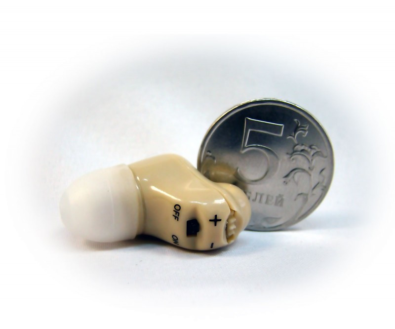 Слуховой аппарат Power Ear-1 внутриушный с аккумулятором, 4-мя ...