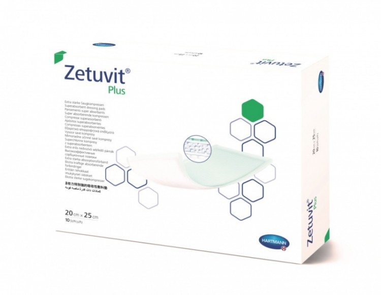 Повязка Zetuvit Plus (Цетувит Плюс) сорбционная стерильная с повышенной ...