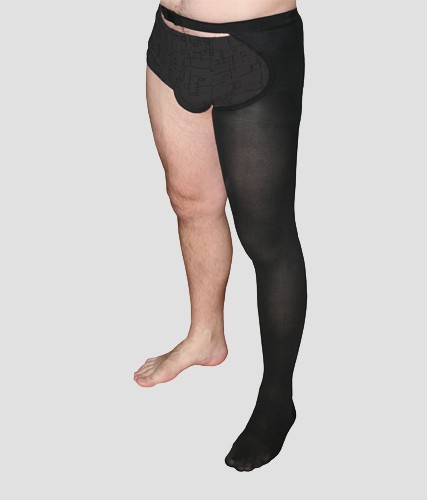 Чулок Venoteks 2-го класса компрессии с микрофиброй и застежкой на ...