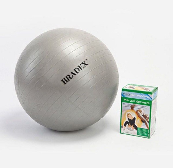 Мяч для фитнеса Фитбол-75 Fitness Ball Bradex SF 0017 гимнастика на разные группы мышц, диаметр ...